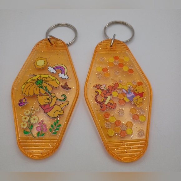 Hand Crafted | Accessories | Motel Keychain Custom Orange Glitter ...